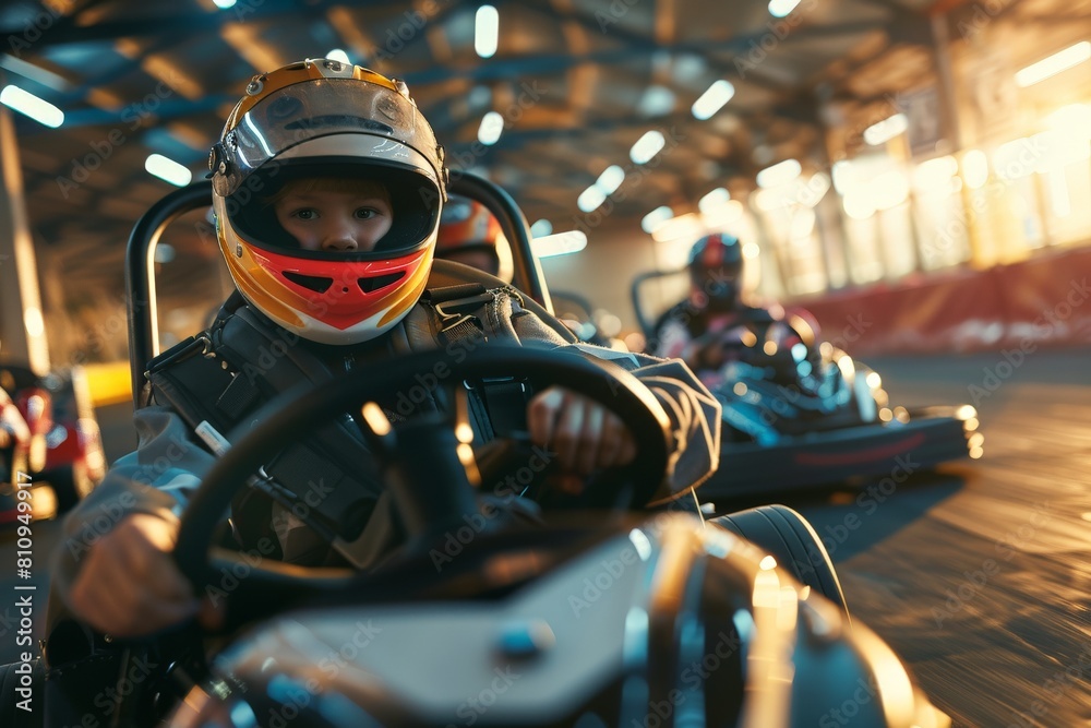 race go-kart blur effect. Beautiful simple AI generated image in 4K ...