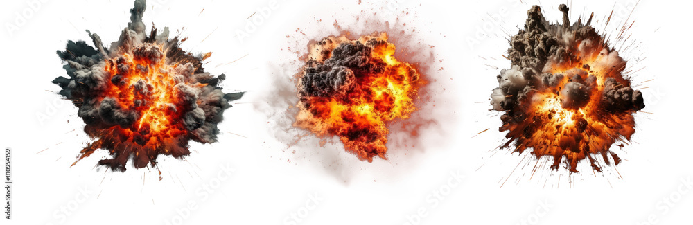 Explosion effects png cut out element set Stock Illustration | Adobe Stock