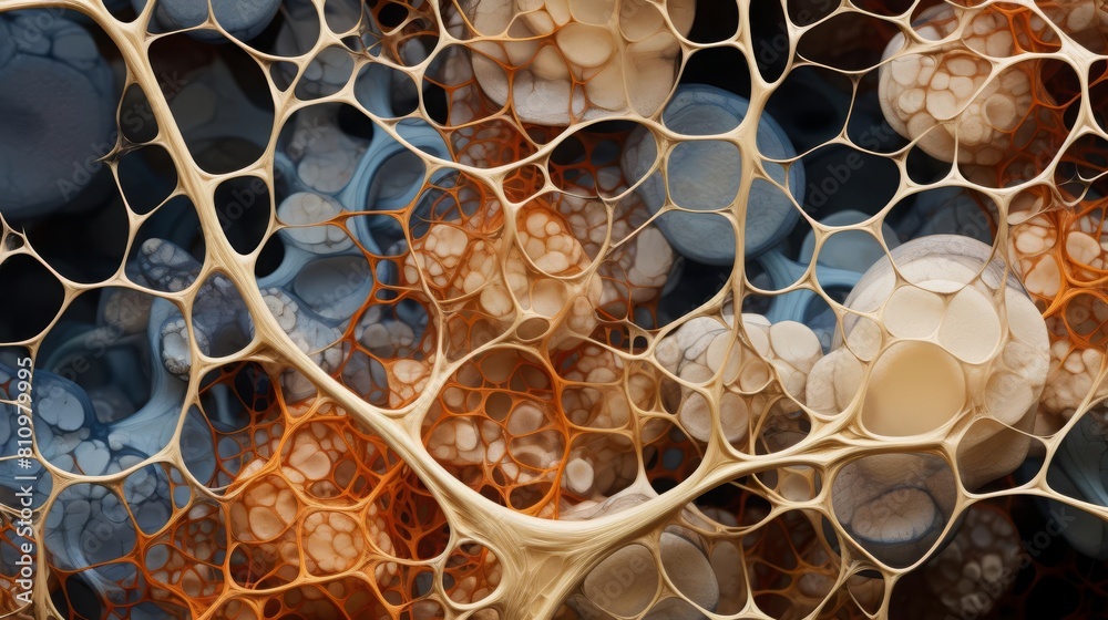 Nature study image of a leafs internal structure, emphasizing spongy ...