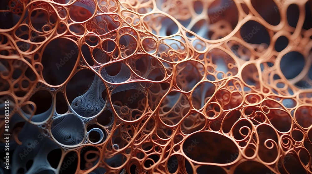 Closeup photo of skeletal muscle cells under electron microscopy ...