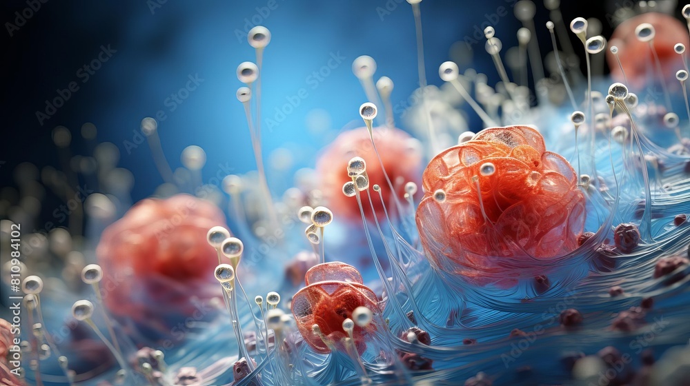 Closeup view of epidermal cells under a microscope, showing their tight ...