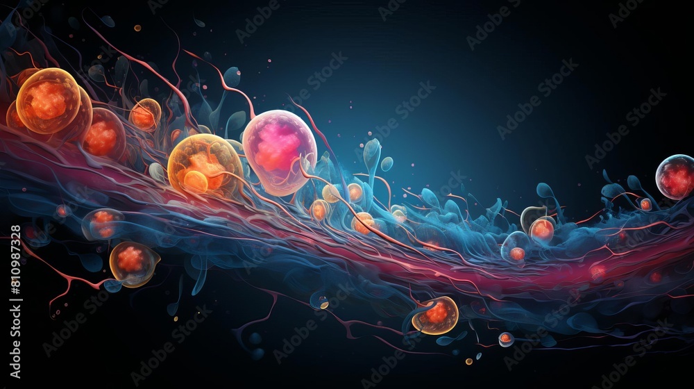 Dynamic illustration of skin cell renewal process, highlighting ...