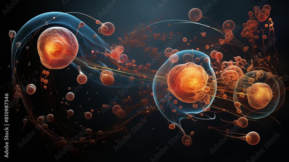 Dynamic illustration of skin cell renewal process, highlighting ...