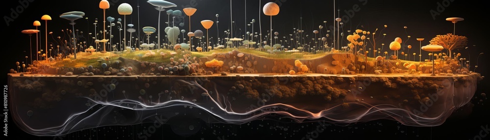 Fotografía Educational diagram of the spongy mesophyll cell arrangement ...