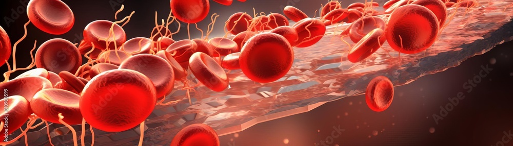 Illustration of platelets in the clotting process, highlighting their ...