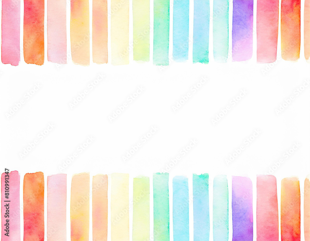 Colorful watercolor rainbow powder explosion frame border background ...