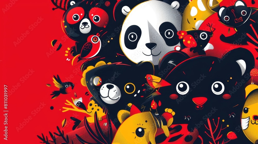 Colorful Cartoon Poster for Kids Stock Illustration | Adobe Stock