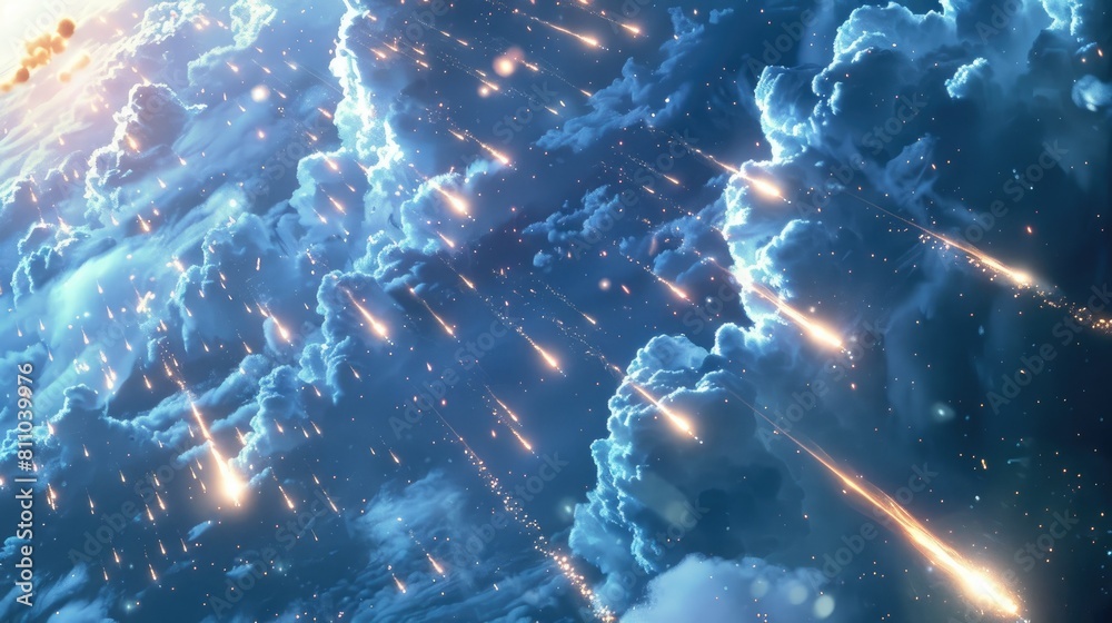 During the daytime witness a spectacular display of star like meteors ...