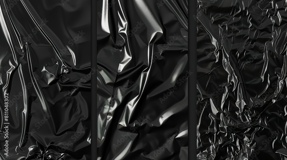 Elegant black fabric textures - collection of luxurious folds and ...