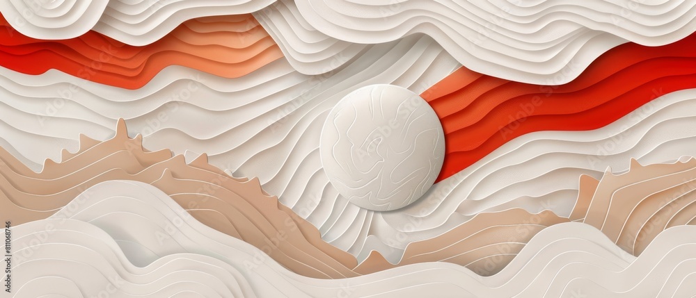 Background modern in the style of a Japanese paper collage. This ...