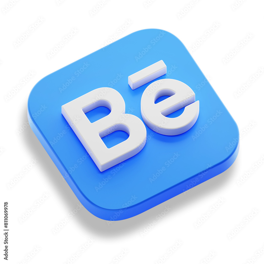 behance design portfolio app isometric concept logo icon element in round corner square base ...