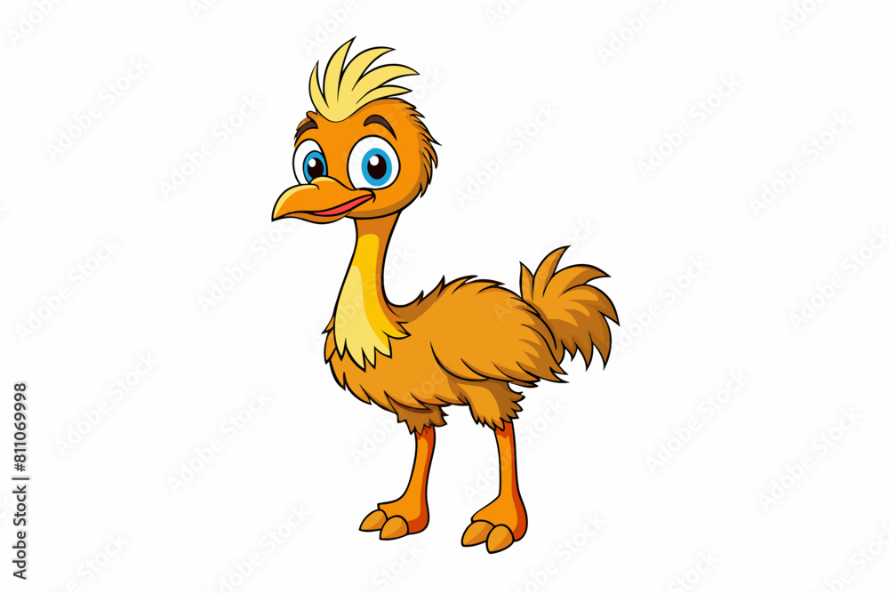 emu chicken cartoon vector illustration Stock Vector | Adobe Stock