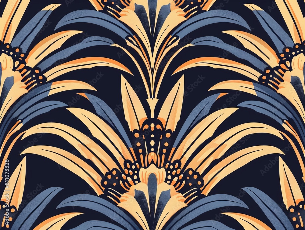 art deco motifs flat design front view vintage elegance theme cartoon ...