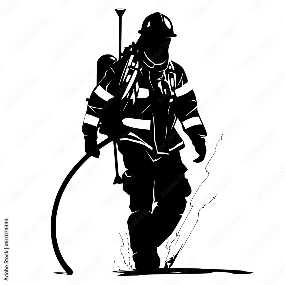 Firefighter Clipart, Fire Department Svg, Fire Truck Svg, Firefighter ...