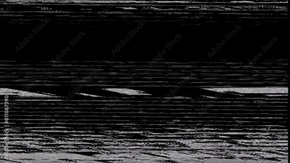 VHS background with realistic flickering lines, distortion, and a fuzzy ...