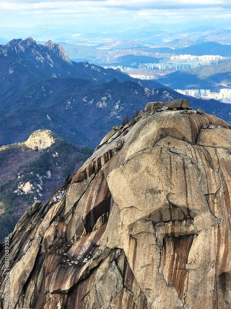 Bukhansan national park, Seoul in South Korea. Bukhansan mountain ...