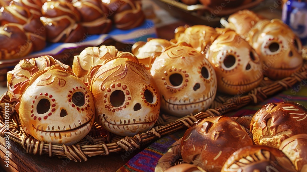 Traditional Ecuadorian bread babies known as guagua de pan and colada ...