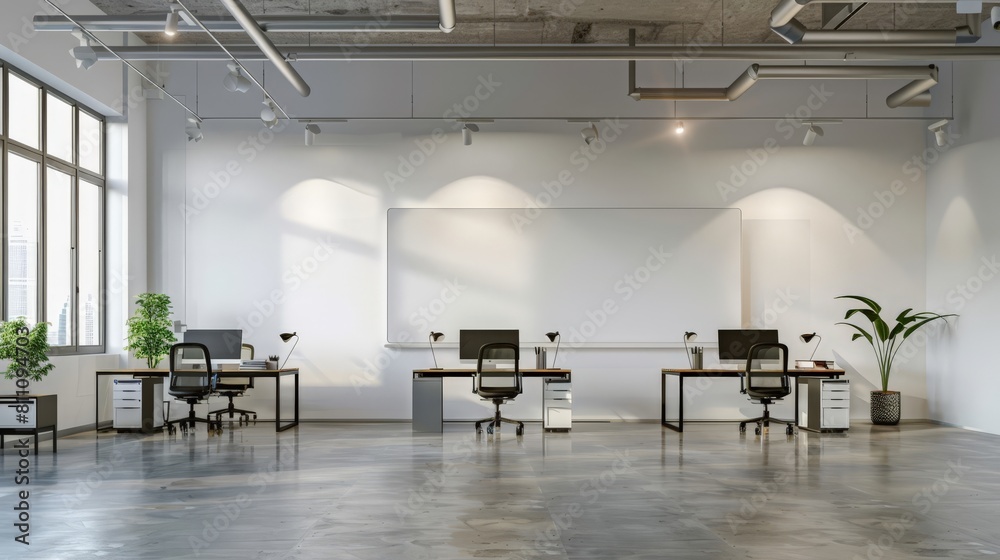 Interior Design, a perspective of a modern office space Stock ...