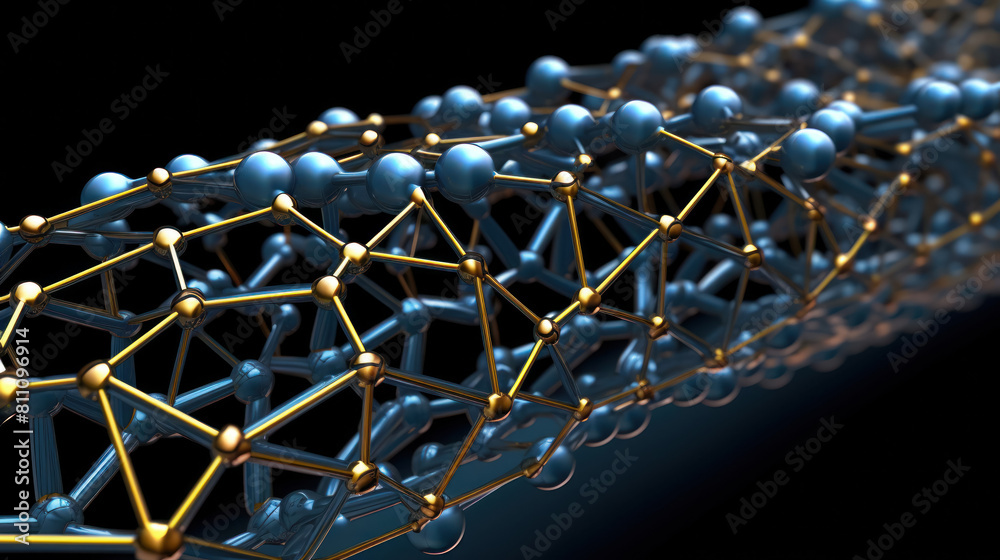 structure of high-tech fiber, carbon nanotechnology, molecule texture ...