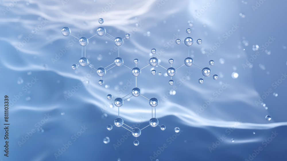 chlorphenamine molecular structure, 3d model molecule, antihistamine ...