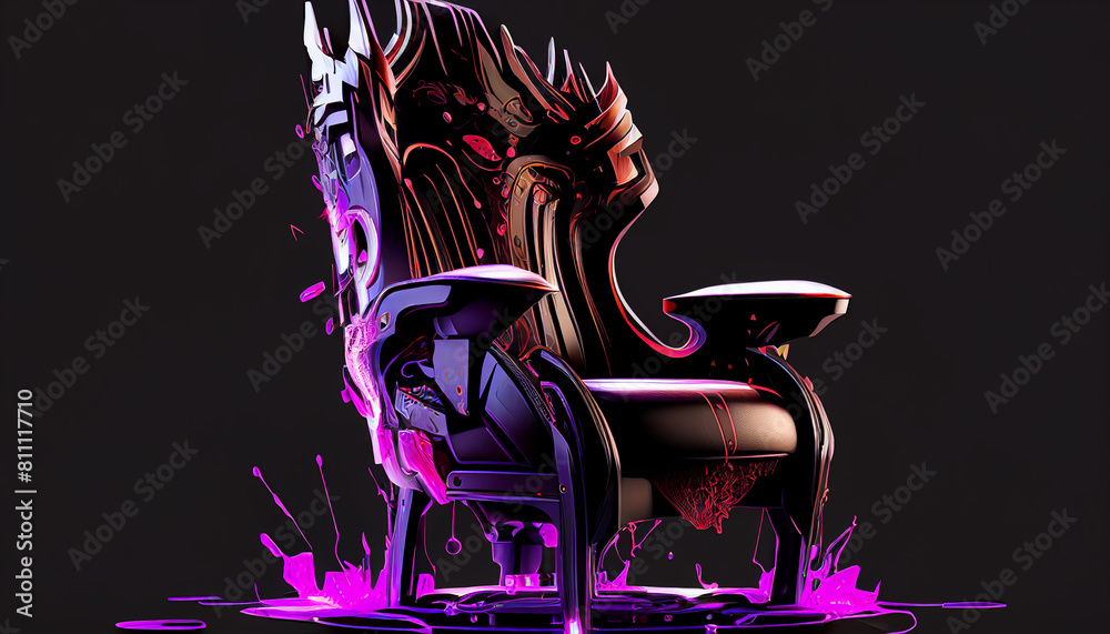 Game of Thrones inspired gaming throne in 3D model. Stock Illustration ...