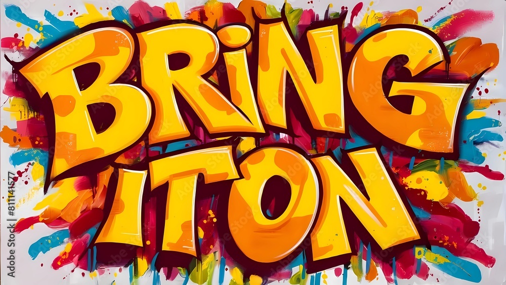 Inspirational and motivational dynamic graffiti artwork with bold ...