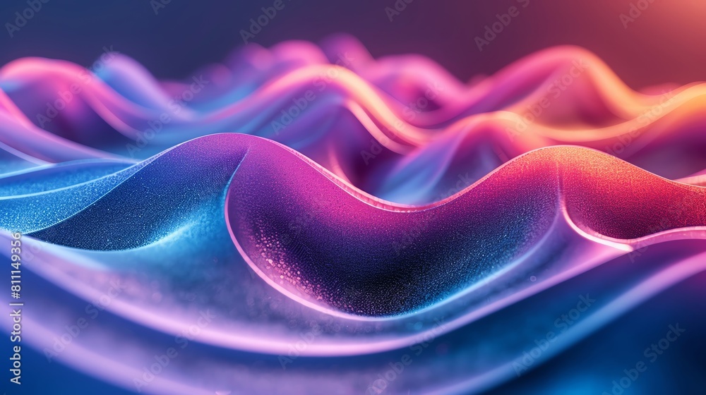 3D Hologram Waves flat design front view motion theme animation Triadic ...