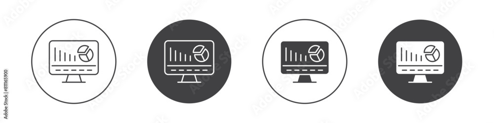 Dashboard Icon Set Real Time Data Monitor Vector Symbol Analytics