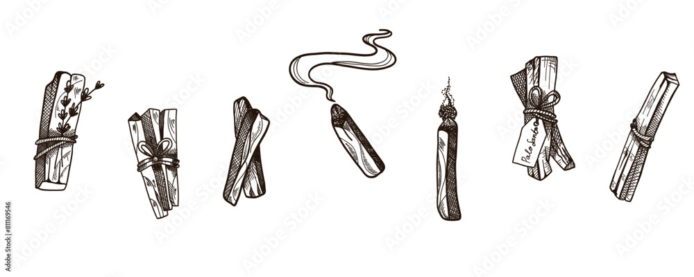 Palo Santo. Hand drawn sticks. Aromatherapy for meditation and calm ...