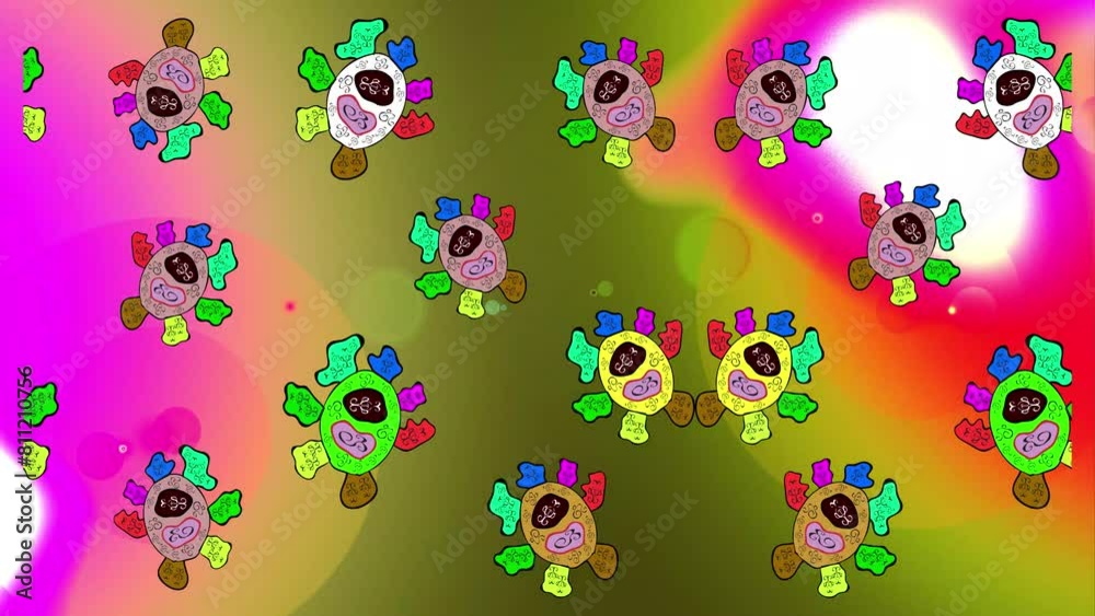 Doodles. Motion. Vintage. Flag style. Video. Template. Super ...