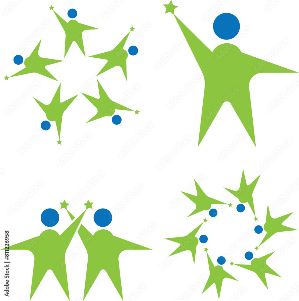 Human and people welfare logo design community care friendship unity ...