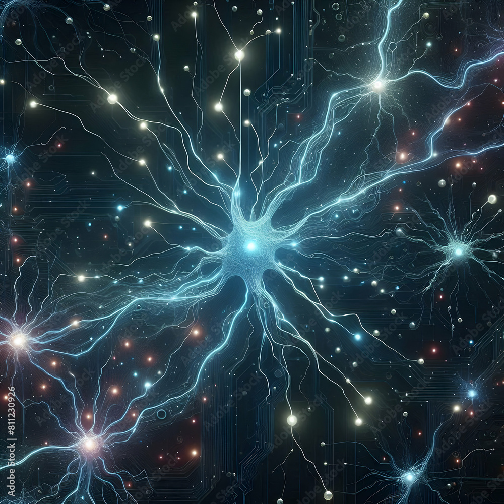 Closeup blue yellow light room web multiverse nebula background crazy ...