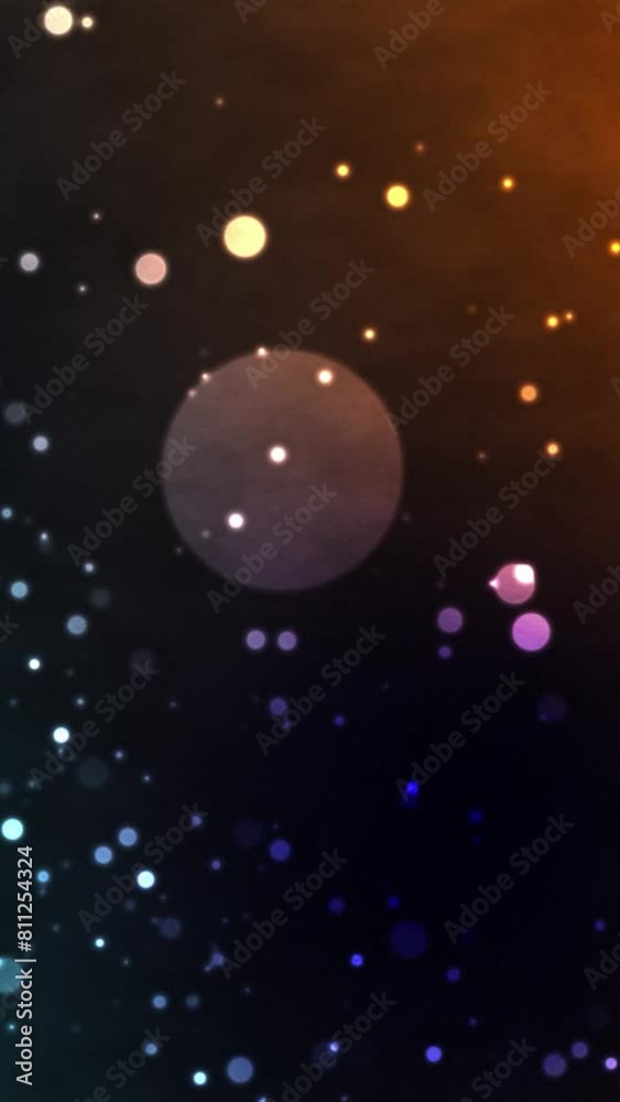 Soft bokeh and particle background. Defocused dust bokeh moving ...
