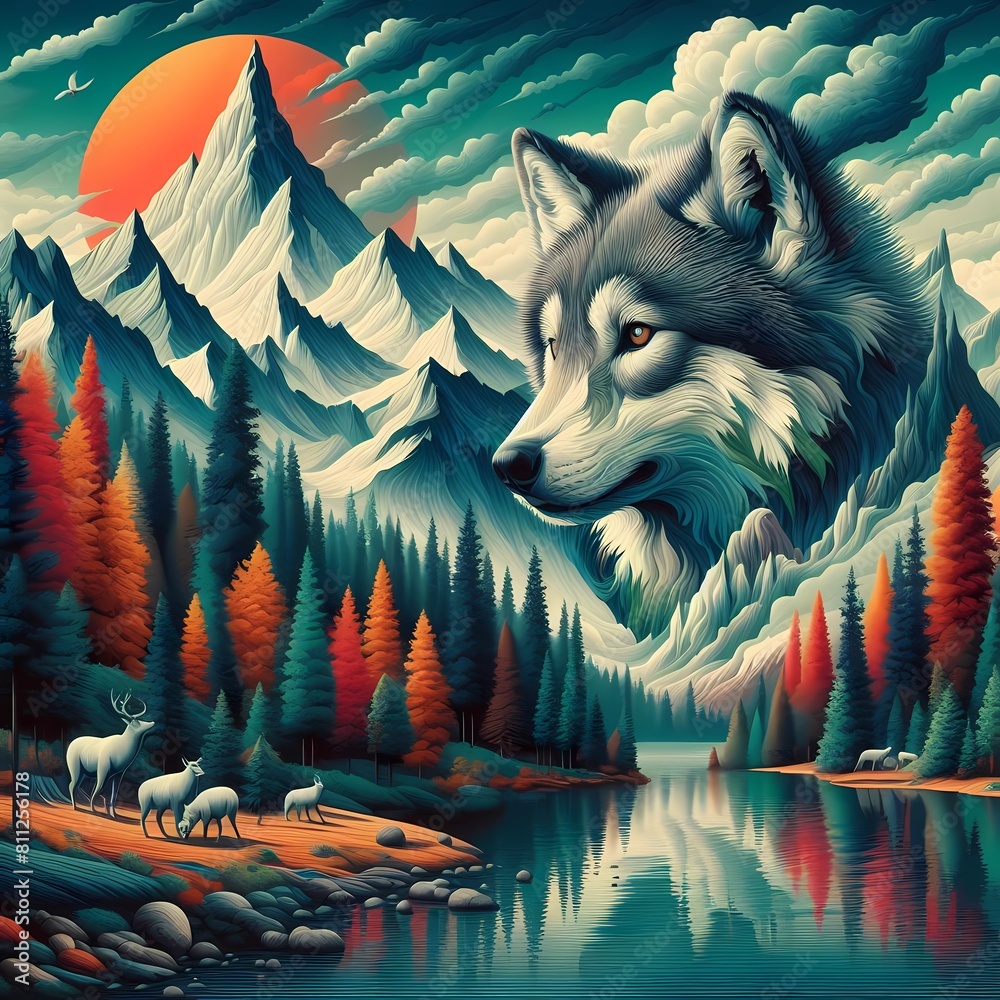 surrealism artwork with abstract concepts, hallucinations, thinking ...