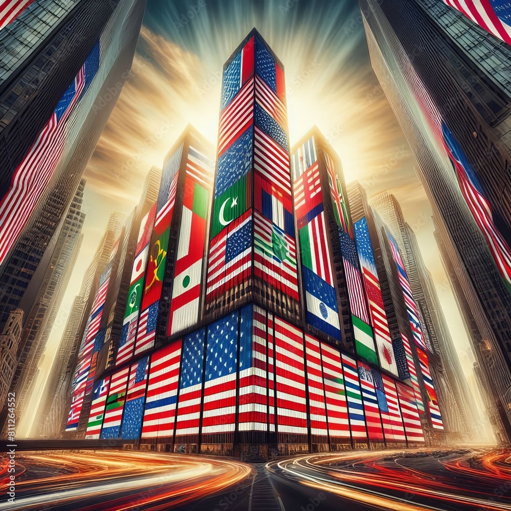 city signBuilding Covered in World Flags - building-covered-world-flags ...