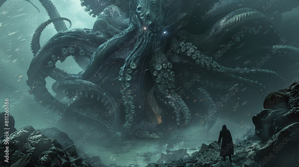 cthulhu, lovecraft, mythos, horror, creature, tentacles, cosmic ...