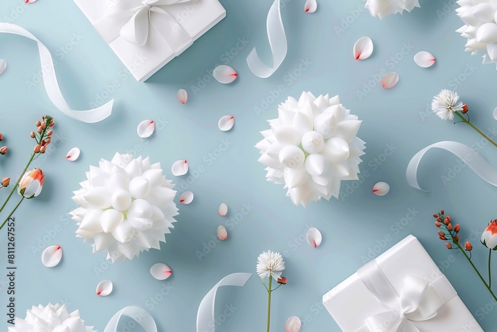 Happy birthday banner. Festive design realistic white air balloons ...