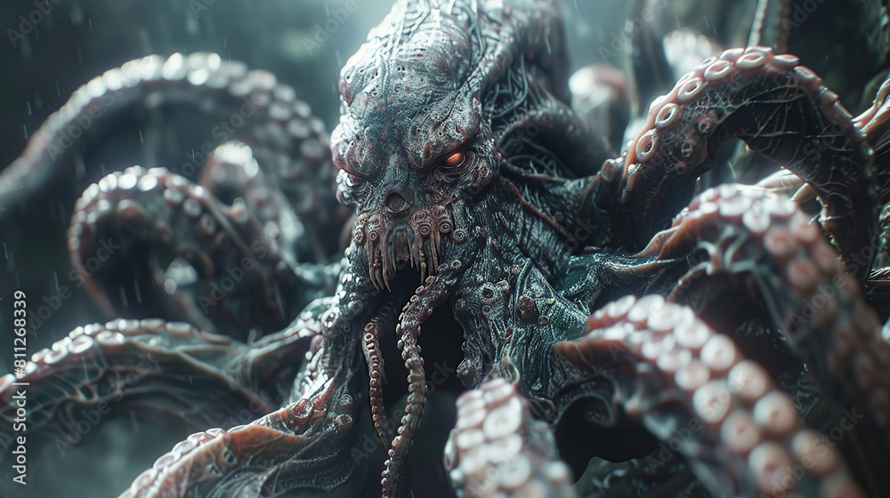 cthulhu, lovecraft, mythos, horror, creature, tentacles, cosmic ...