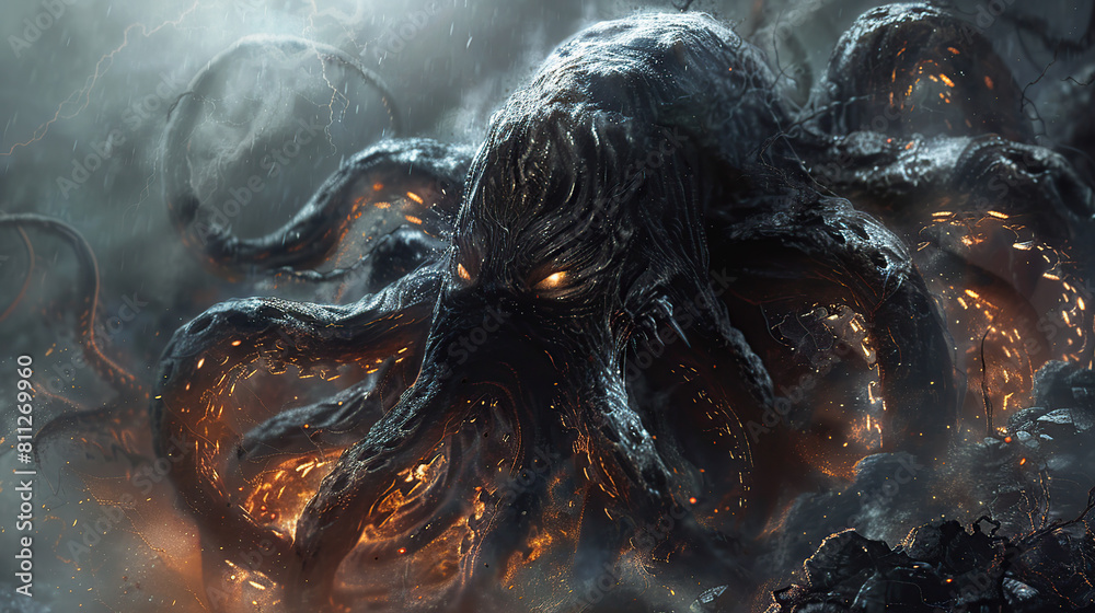 cthulhu, lovecraft, mythos, horror, creature, tentacles, cosmic ...