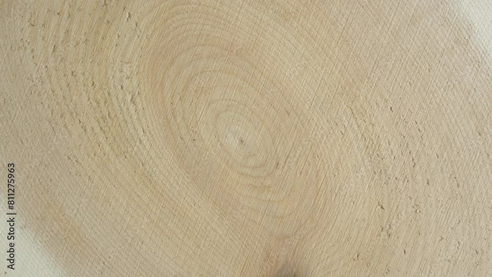Wooden circle stump trunk tree rings background from top. Saw cross ...