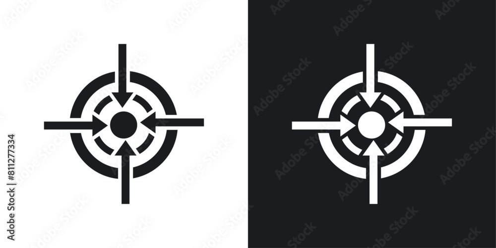Target Pointer Icon Collection. Sniper Precision Vector Symbol ...