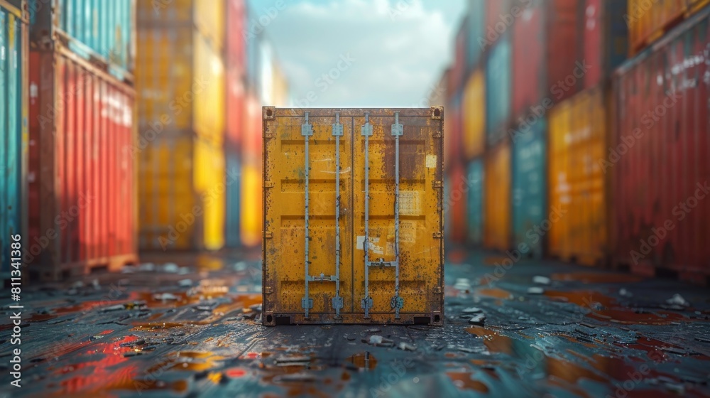 Using a virtual scheme to manage cargo containers at a logistic hub ...