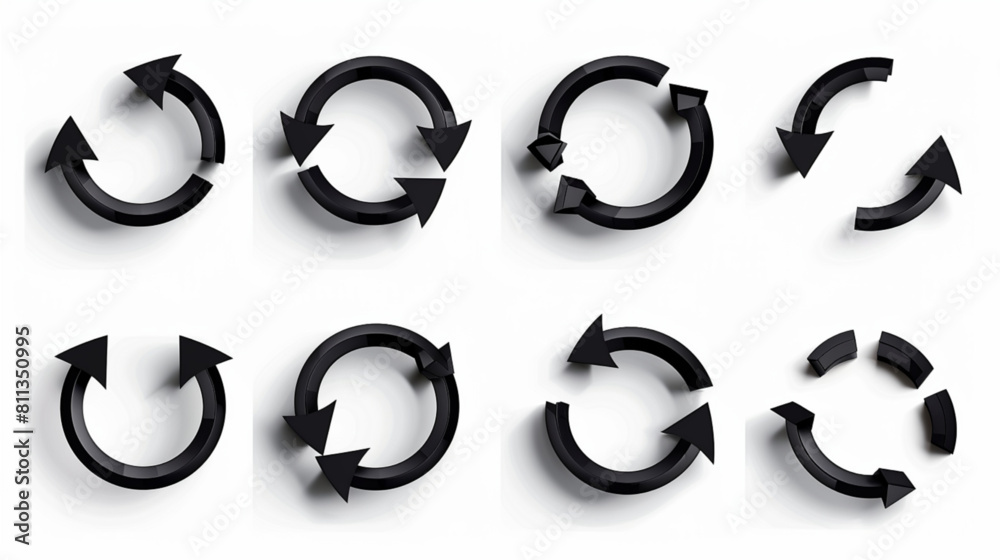 Circular arrows. Circle arrow infographic charts, round step optional ...