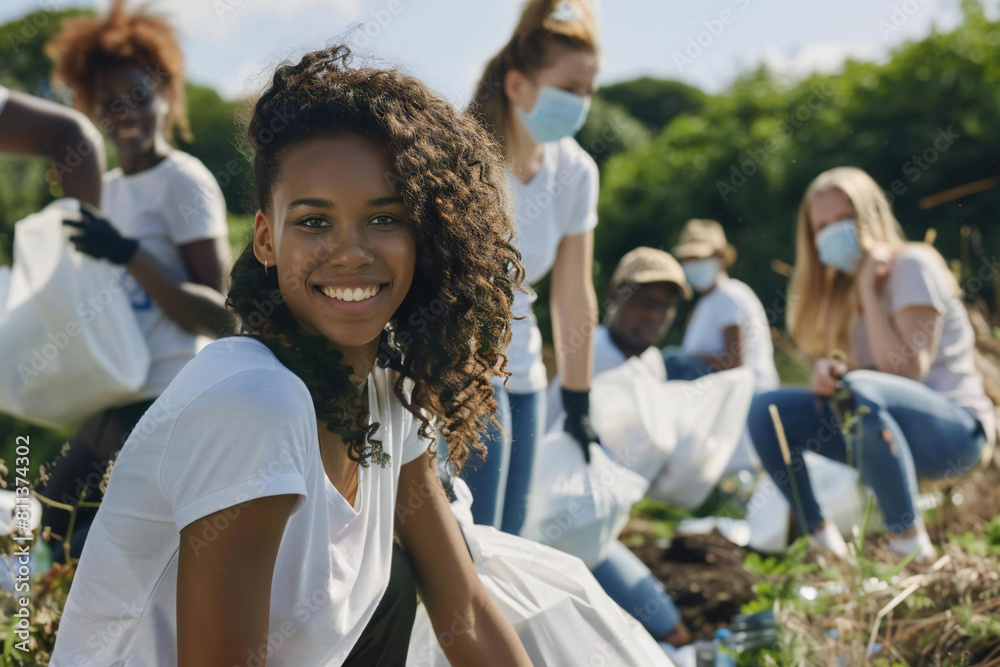 - Community Cleanup: Diverse group of volunteers working together to ...