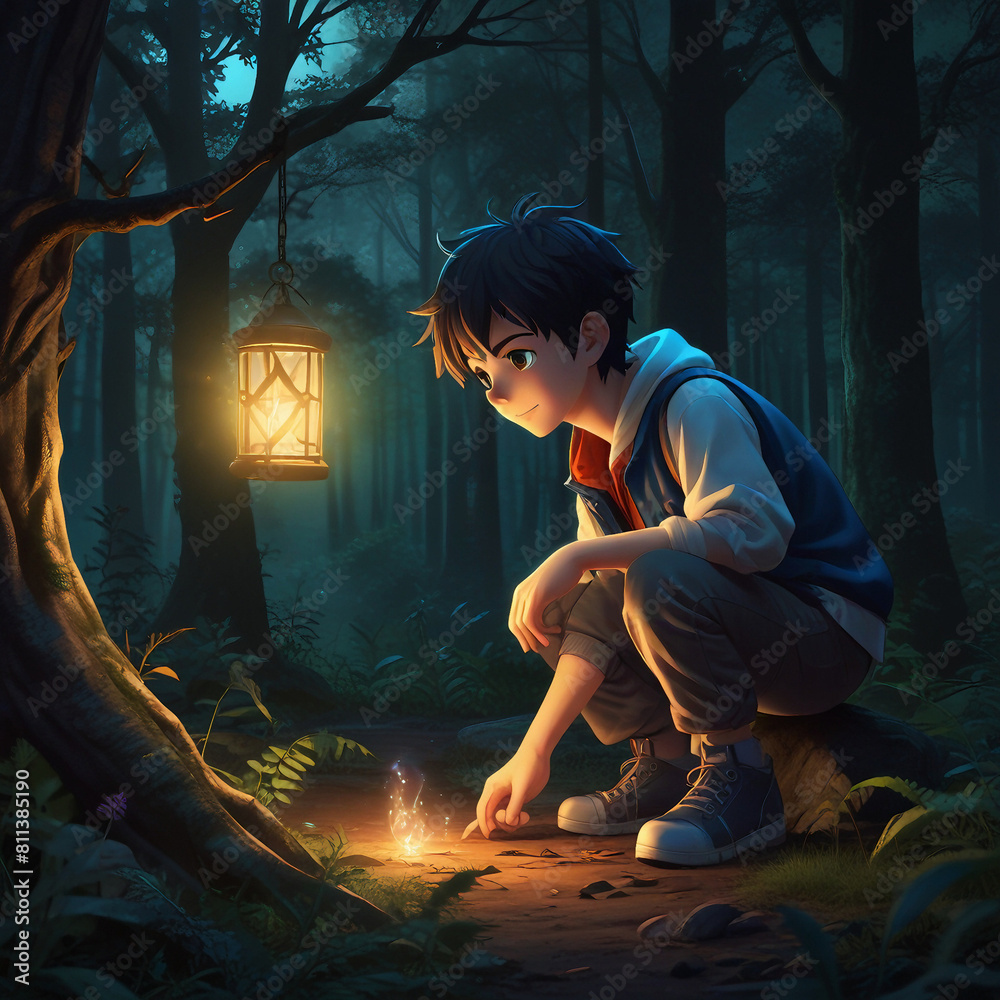Midnight Revelations Anime Art Depicts a Boy Named Midnight in a ...