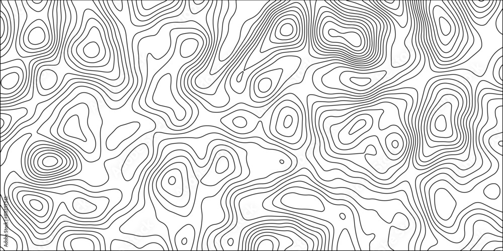 Stylized White topographic contour scheme and terrain. Topographic ...