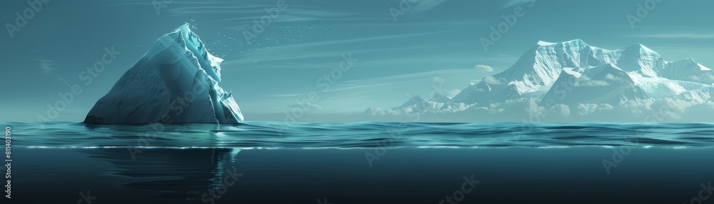 Utilizing the iceberg as a visual metaphor for the vast potential and ...