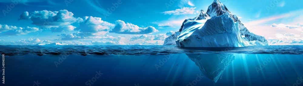 Utilizing the iceberg as a visual metaphor for the vast potential and ...