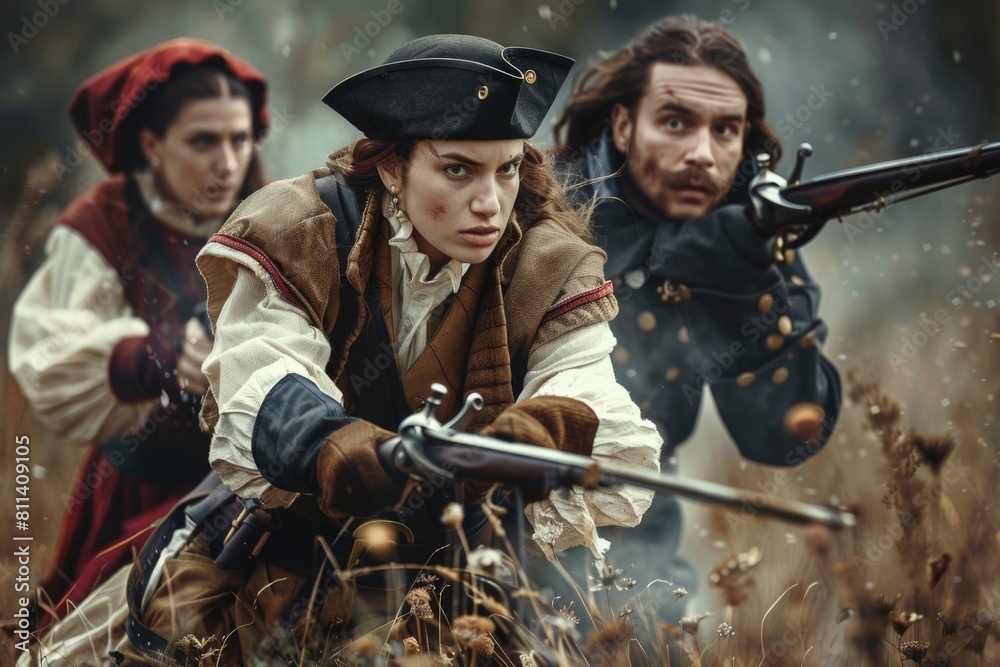 Elegant musketeer in historical attire, portraying bravery and chivalry ...