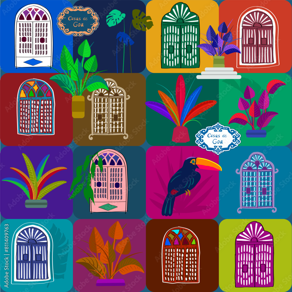 Goan windows are made from oyster shells in a Portuguese colonial style ...